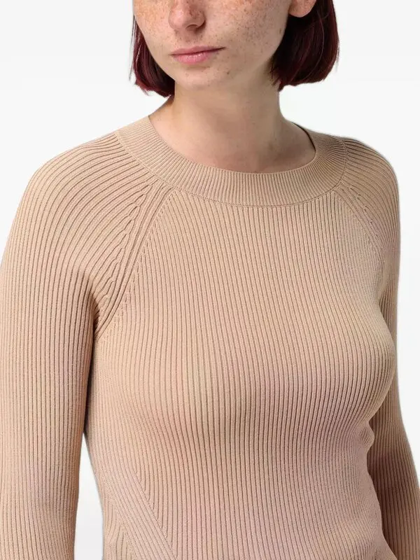 Emporio Armani Ribbed Knit Raglan-sleeve Sweater