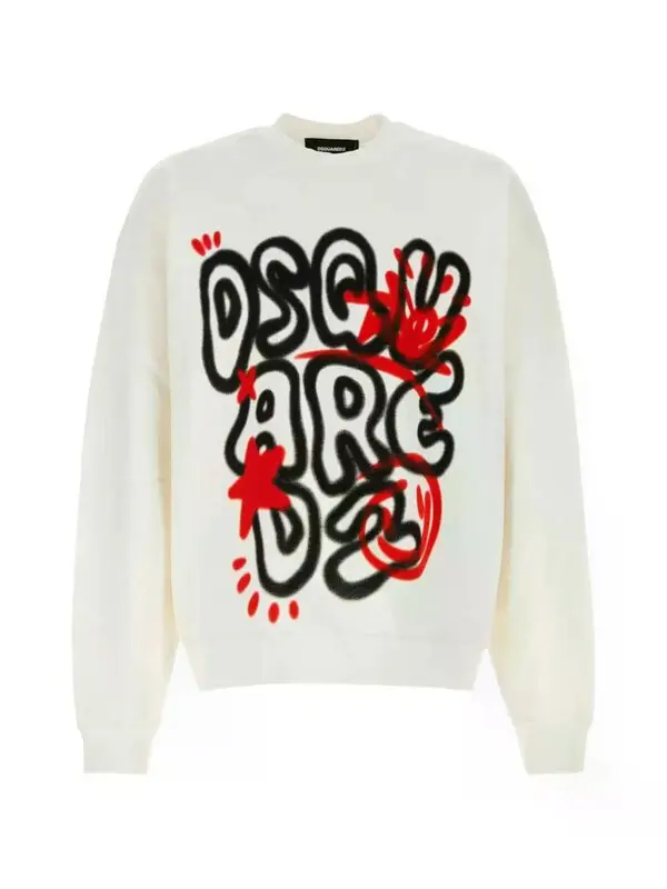 Dsquared2 Logo Print Sweatshirt - Neutrals