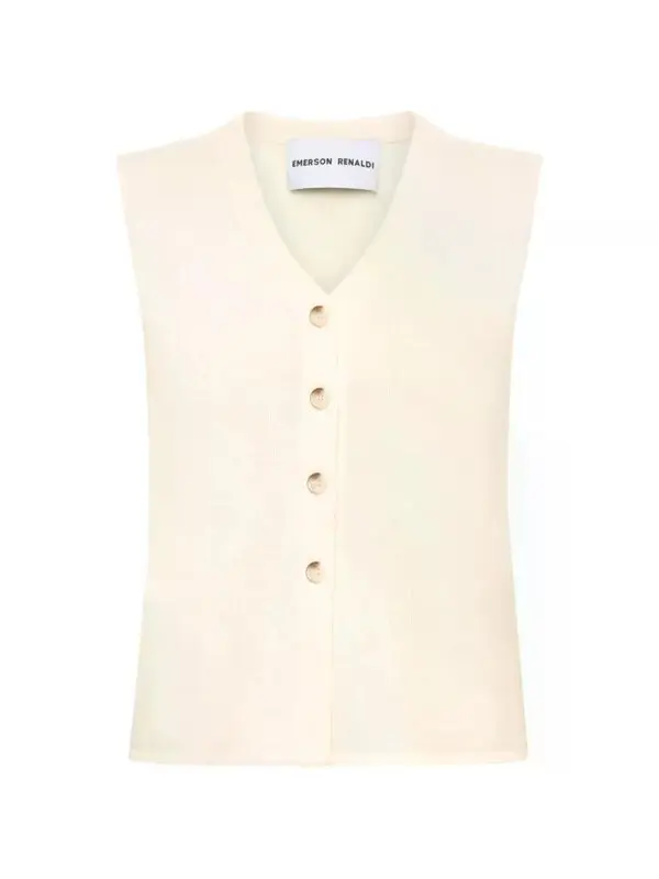 EMERSON RENALDI V-neck Button-up Vest