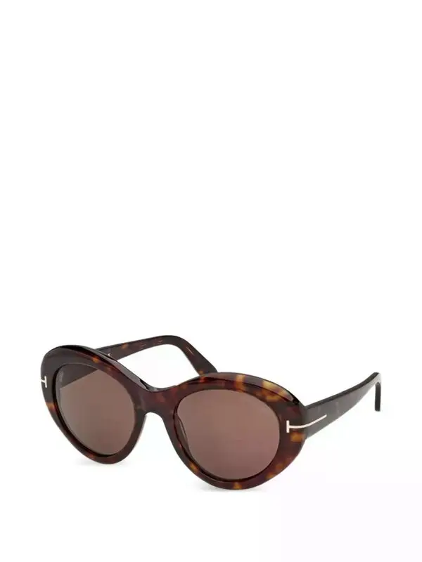 TOM FORD Elodie-02 Round-frame Sunglasses - Brown