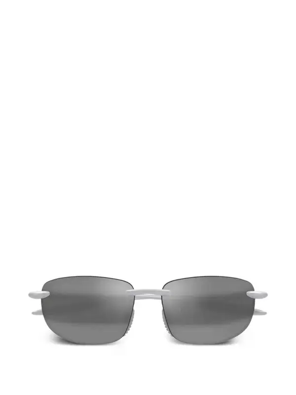 Maui Jim Ho'okipa Ultra Rimless Rectangle Sunglasses - Silver