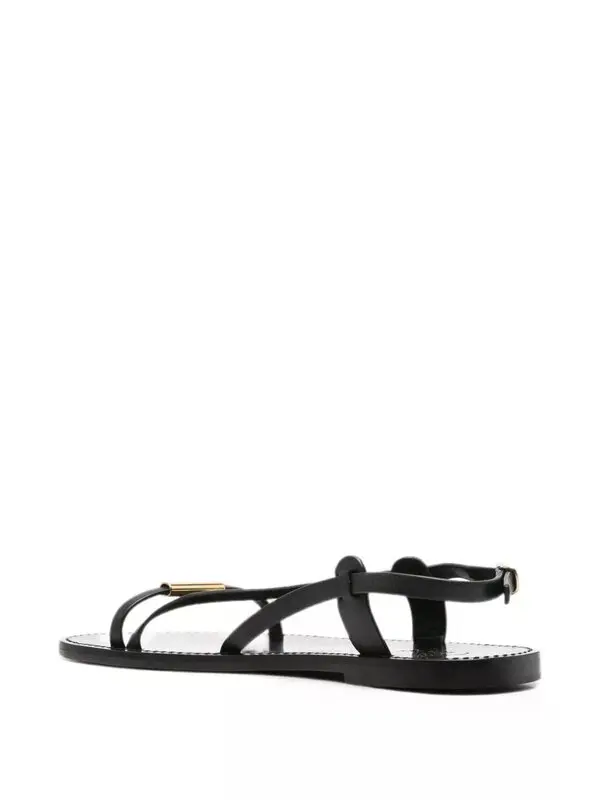 Chloé Leather Strappy Flat Sandals