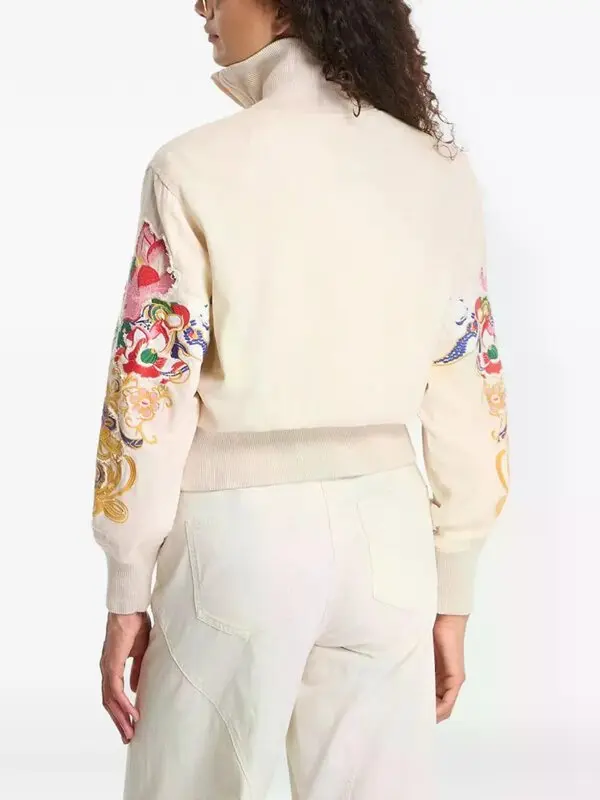 Desigual Embroidered Zip-up Jacket