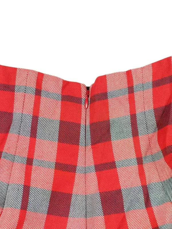 Dior Check Pattern Midi Skirt
