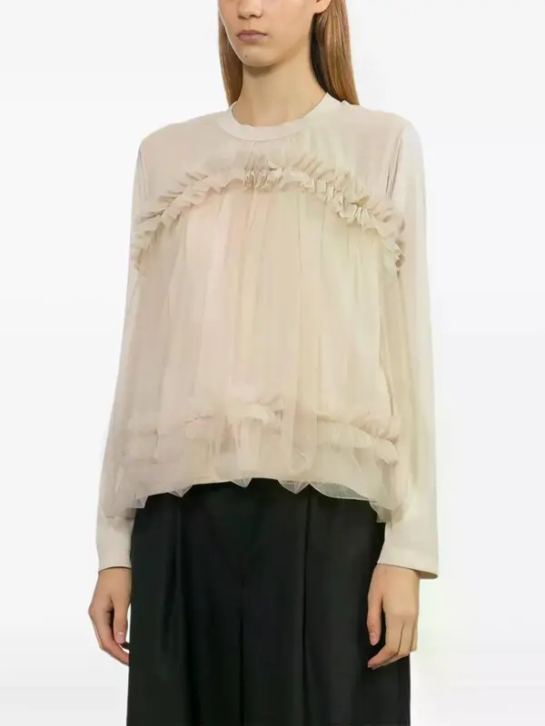Noir Kei Ninomiya Ruffled Long-sleeved Top