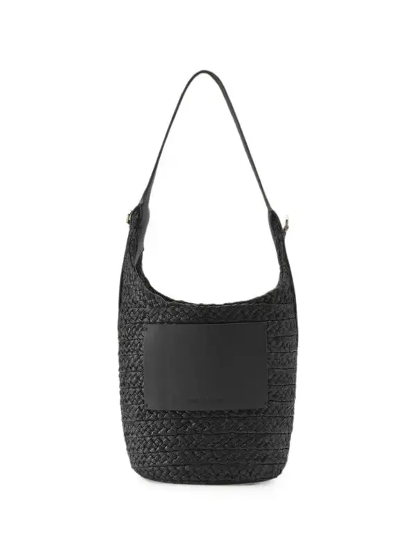 Helen Kaminski Woven Raffia Shoulder Bag - Black