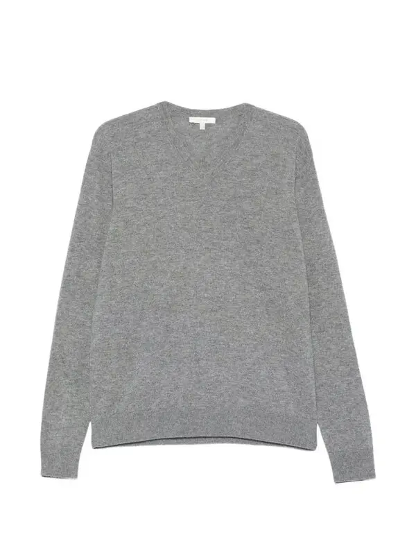 THE ROW Nian V-neck Cashmere Sweater - Grey
