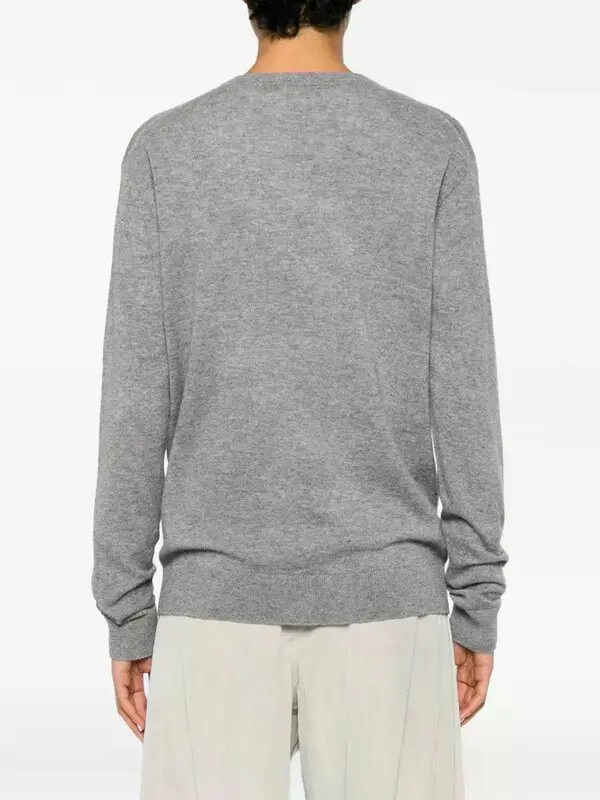 THE ROW Nian V-neck Cashmere Sweater - Grey