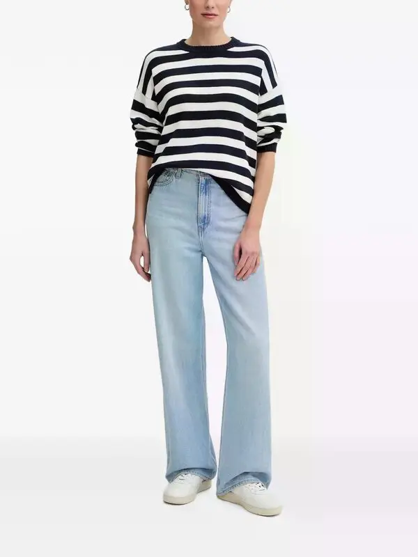 BENETTON Striped Crew-neck Sweater
