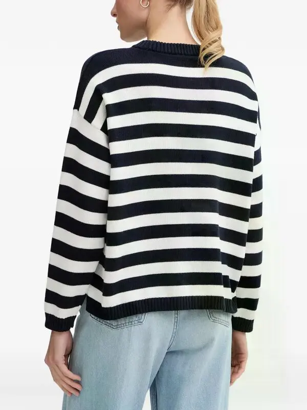 BENETTON Striped Crew-neck Sweater