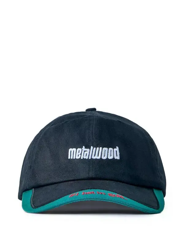 METALWOOD STUDIO Logo Embroidered Contrast Trim Cap - Black