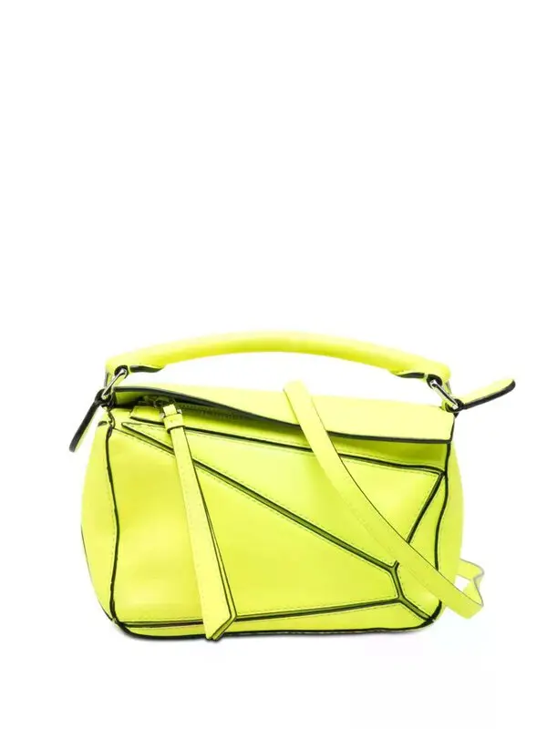 Loewe Mini Calfskin Puzzle Satchel - Yellow