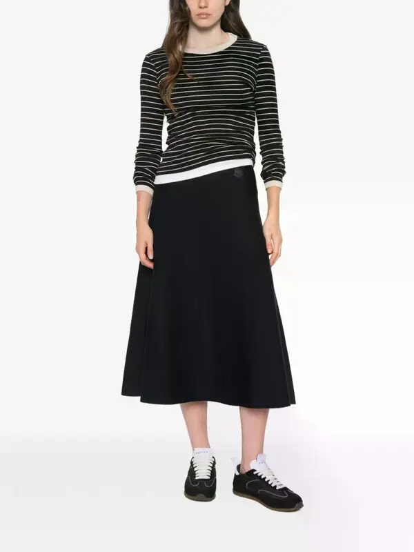 Moncler Logo-patch A-line Midi Skirt