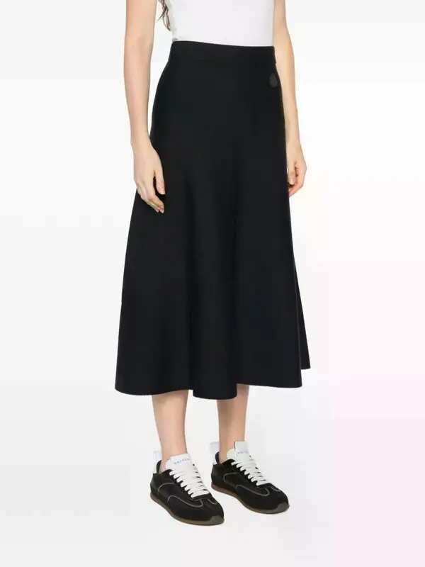 Moncler Logo-patch A-line Midi Skirt