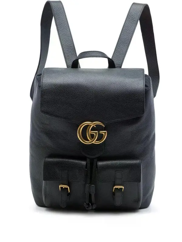 Gucci Gg Marmont Calfskin Backpack - Black