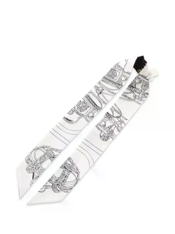 Hermès Brides De Gala En Fleurs Silk Scarf - Black