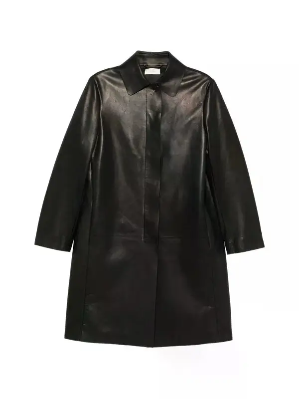 THE ROW Cintia Single-breasted Leather Coat