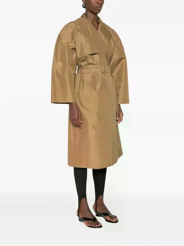 THE ROW Amapola Silk Trench Coat - Brown