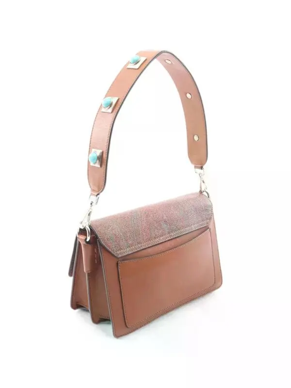 Etro Paisley Stone-embellished Shoulder Bag - Brown