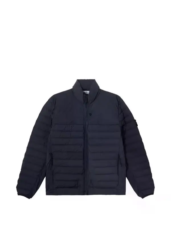 Stone Island Quilted Jacket With Logo Patch