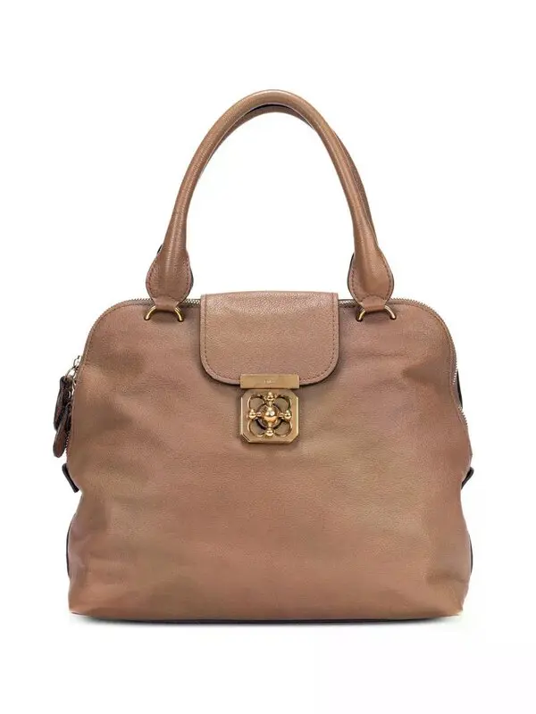 Chloé Elsie Turn-lock Tote Bag - Neutrals