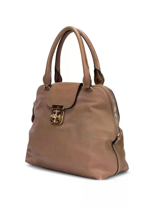 Chloé Elsie Turn-lock Tote Bag - Neutrals