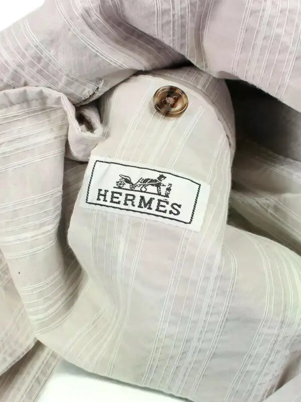 Hermès Striped Wrinkle-effect Blazer