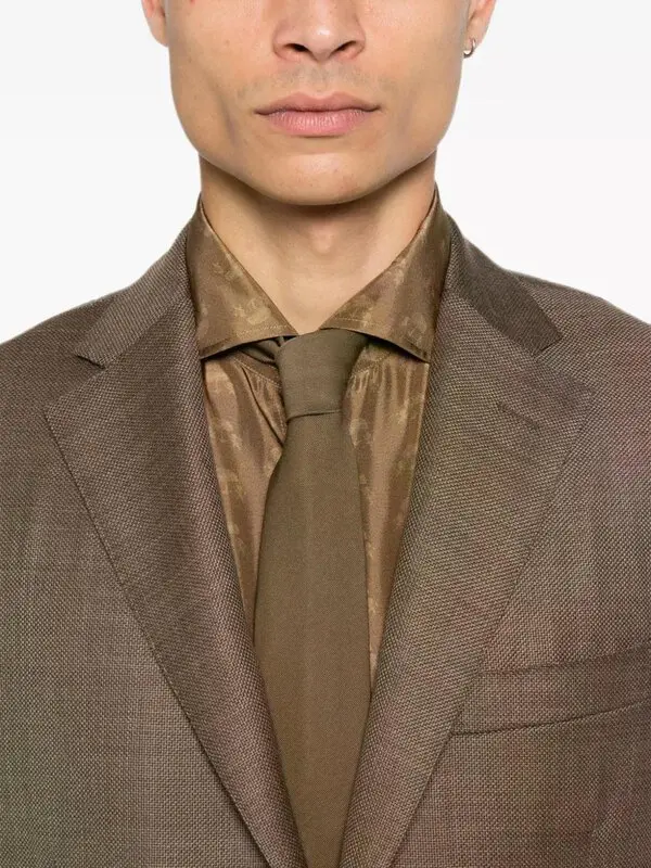 Corneliani Notched-lapels Single-breasted Blazer - Brown