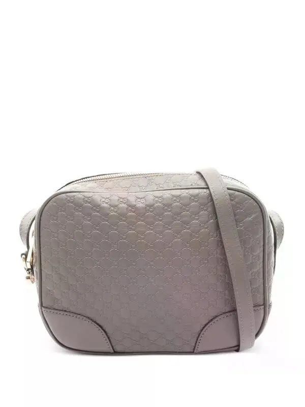 Gucci Micro Gg Guccissima Shoulder Bag - Grey