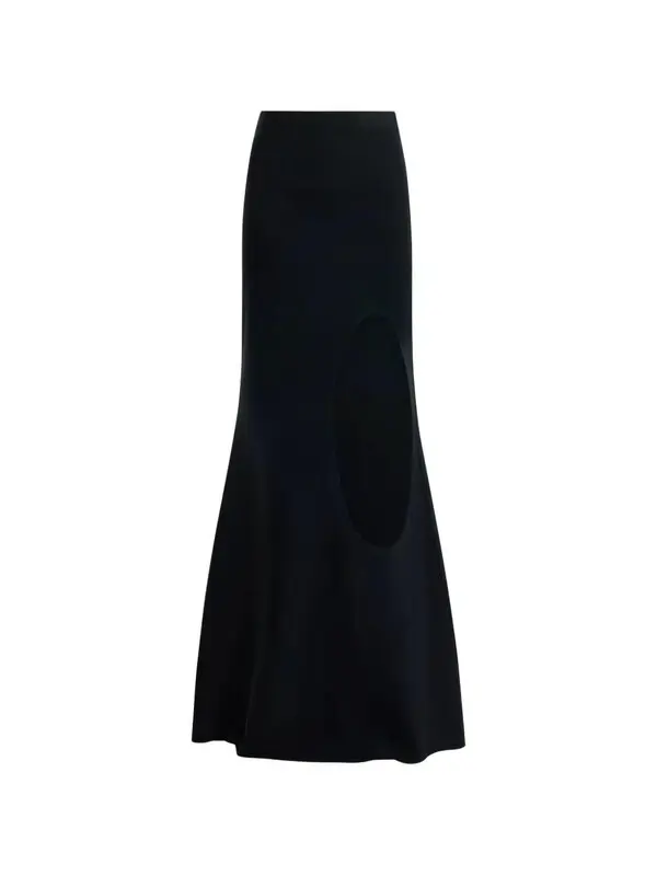 A.W.A.K.E. Mode Cut-out Flared Skirt - Black