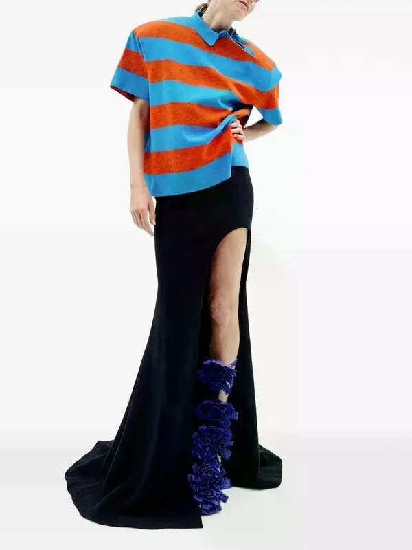 A.W.A.K.E. Mode Cut-out Flared Skirt - Black