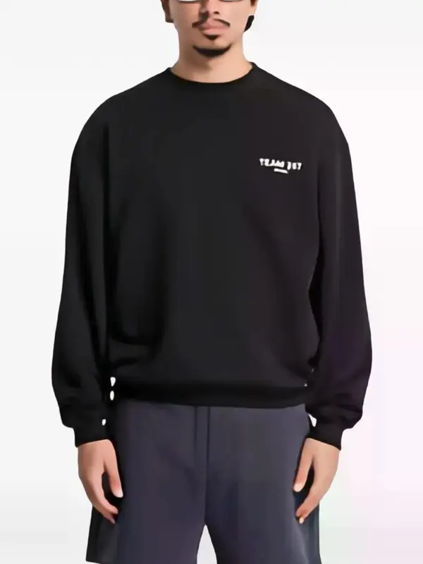 REPRESENT Team 247 Logo Print Oversized Sweater - Black