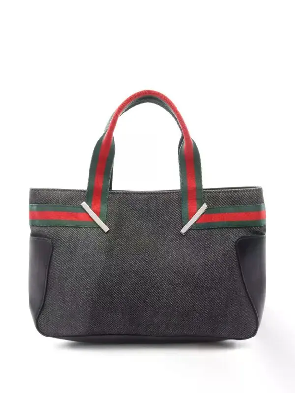 Gucci Sherry Line Tote Bag - Grey