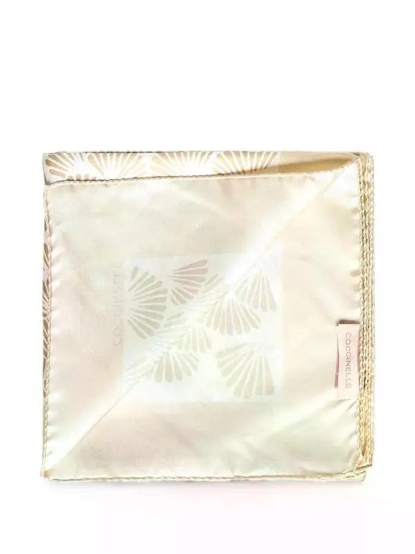 COCCINELLE Shell-print Silk Scarf - Neutrals