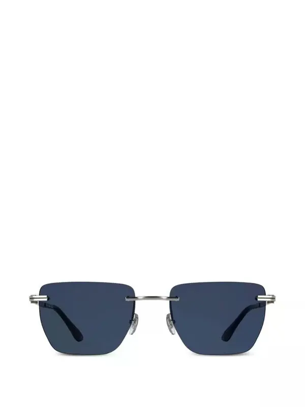 Lacoste Rimless Rectangle-frame Sunglasses - Silver