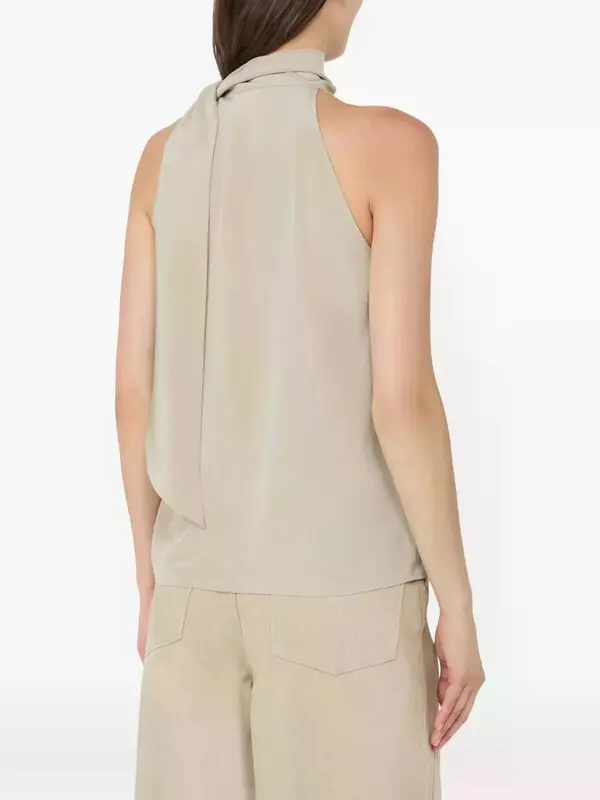 Max Mara Pussy-bow Pleated Silk Blouse - Neutrals