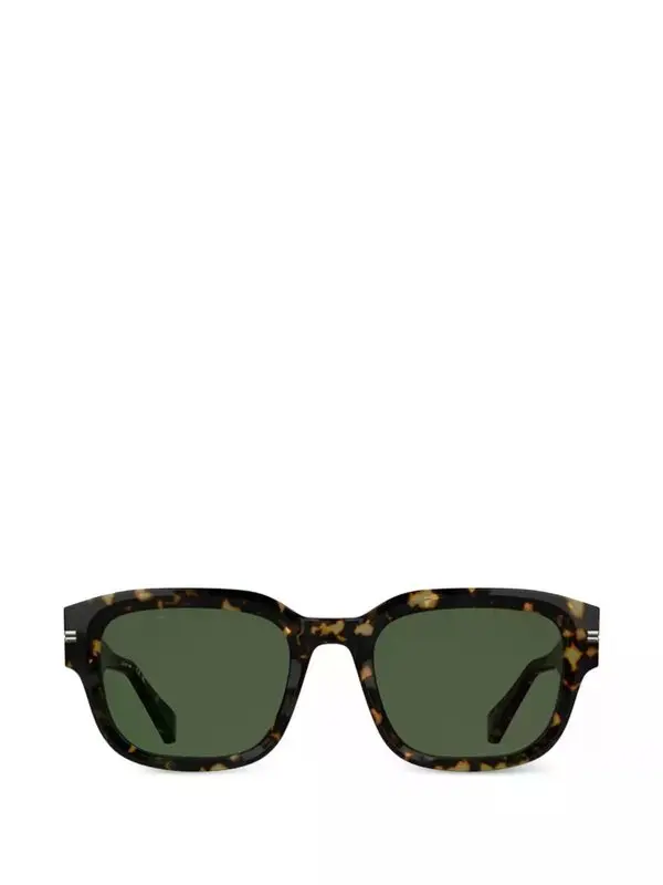 Lacoste Tortoiseshell Effect Rectangle Frame Sunglasses - Brown