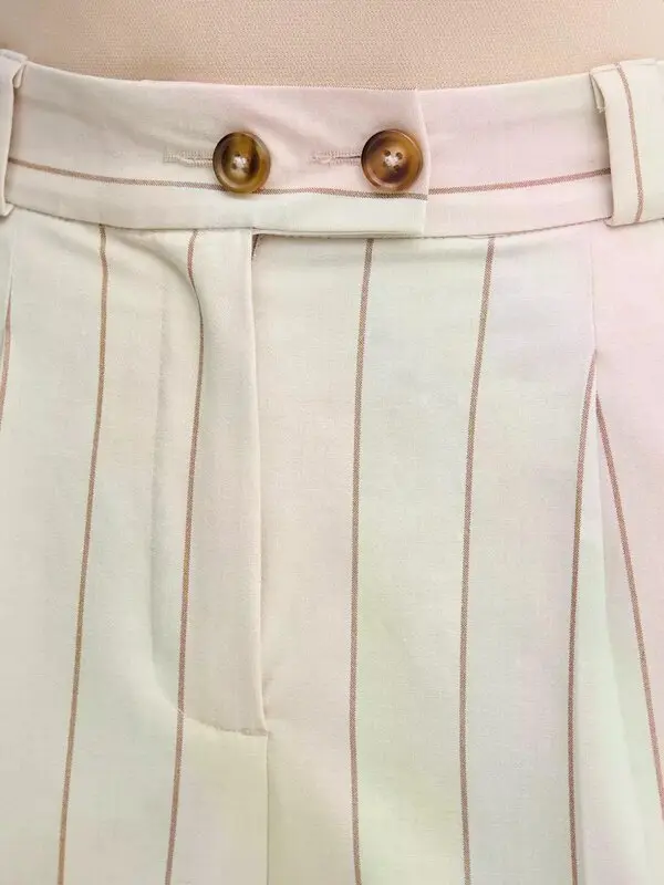 BENETTON Pinstriped Pleated Trousers