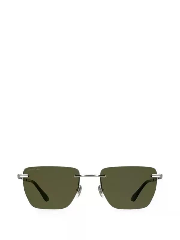 Lacoste Rimless Rectangle-frame Sunglasses - Silver