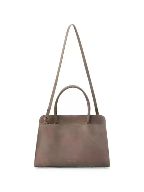 Fabiana Filippi Suede Twist-lock Tote Bag - Neutrals