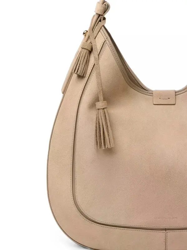 Fabiana Filippi Suede Shoulder Bag With Tassel Detail