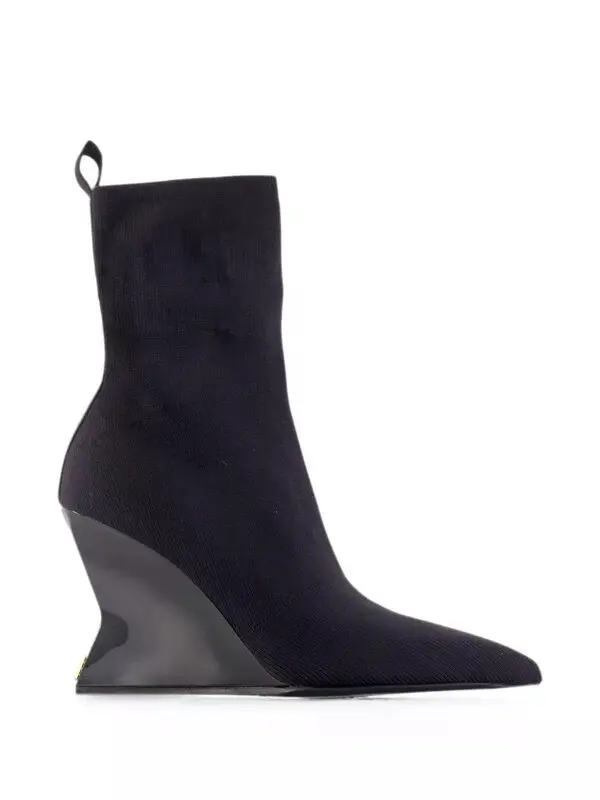 Balmain Knitted Wedge Ankle Boots