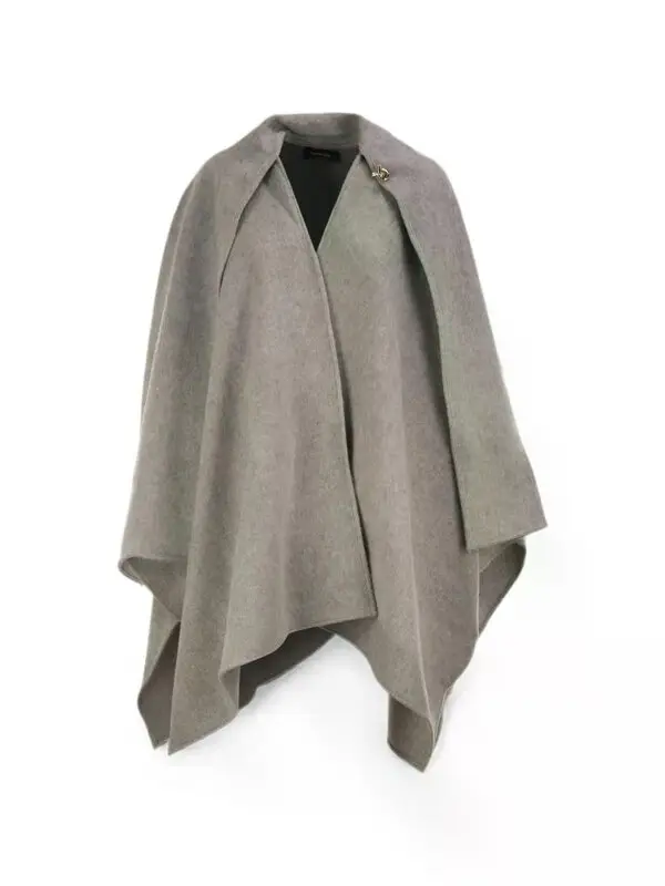 Fabiana Filippi Scarf-detail Cape - Grey