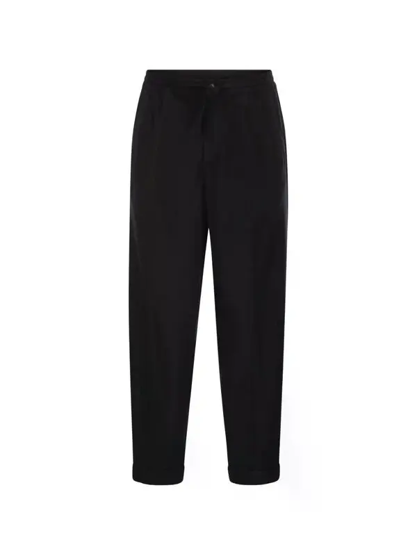 Fedeli Harvard Double-pleat Trousers - Black