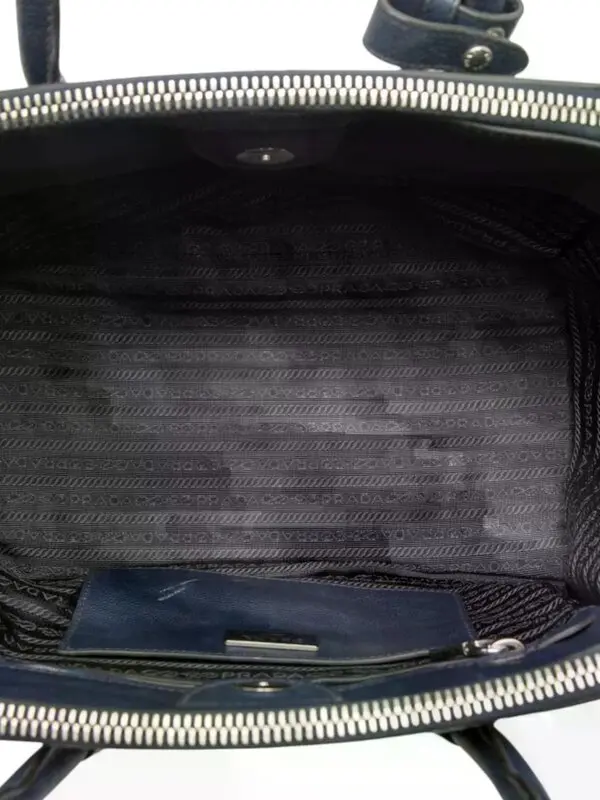 Prada Glace Calf Twin Pocket Double Handle Satchel