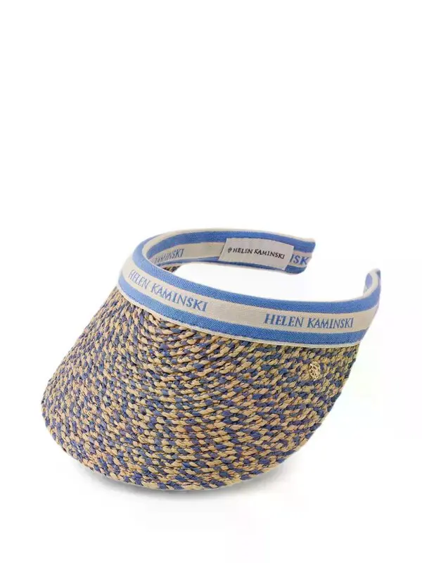 Helen Kaminski Woven Raffia Visor - Blue