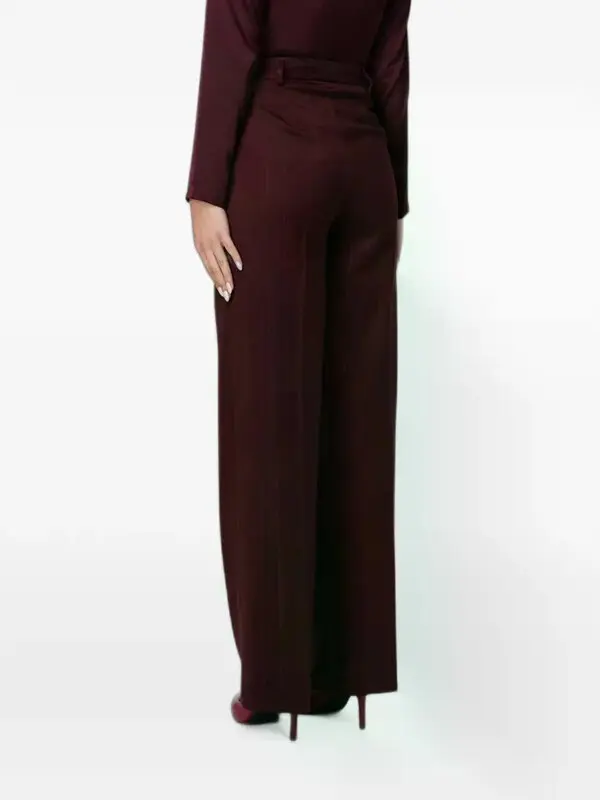HANITA Pinstripe Wide-leg Trousers - Red