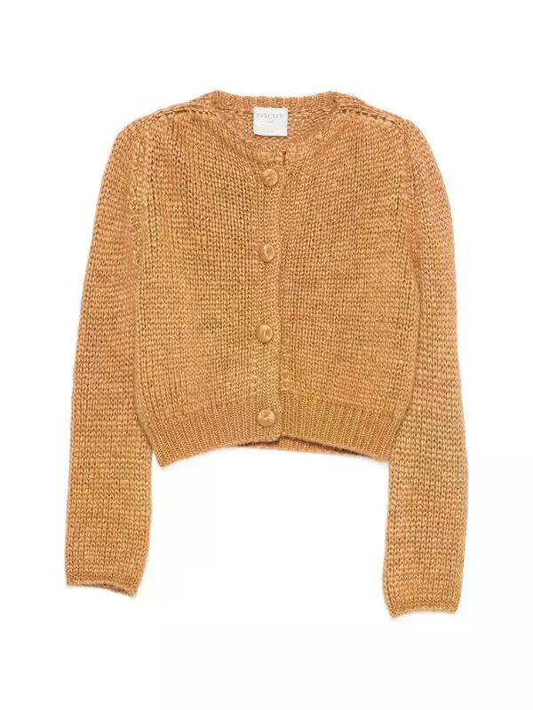 FORTE_FORTE Chunky Knit Button-up Cardigan - Brown