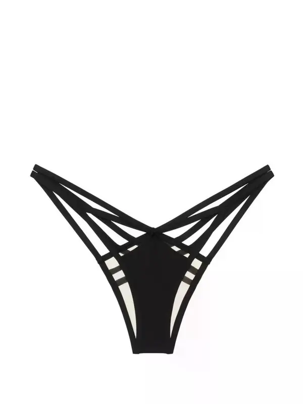 GOD SAVE QUEENS Lanna Strappy Cut-out Briefs - Black