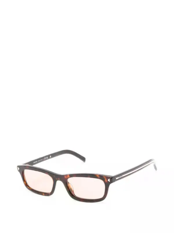 Prada Rectangle Frame Sunglasses - Brown